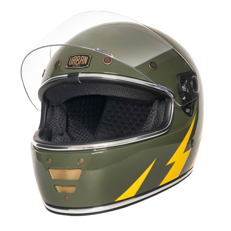 Capacete Fechado Urban | Cafe Racer Double D Bolt Army